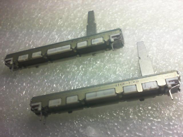 Straight sliding potentiometer. The Japanese ALPS/416K--10KB. fader ...