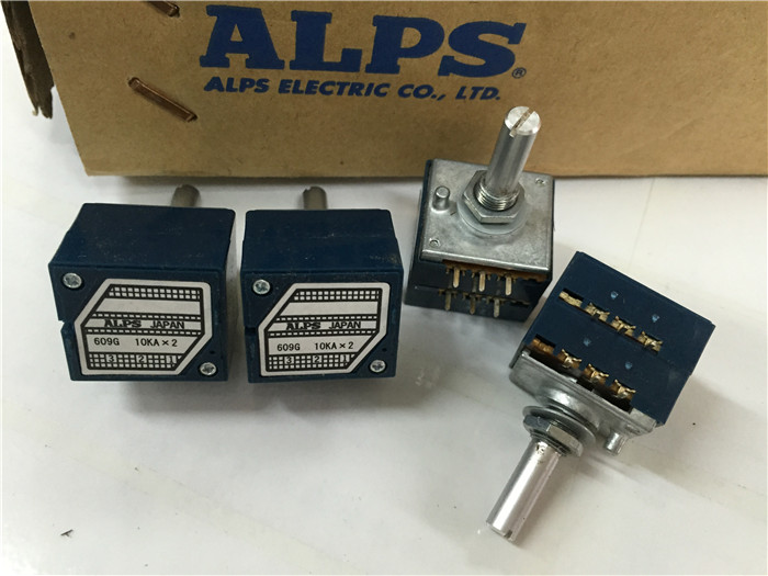 Original ALPS 27 dual volume potentiometer A10K-25MM round handle ...