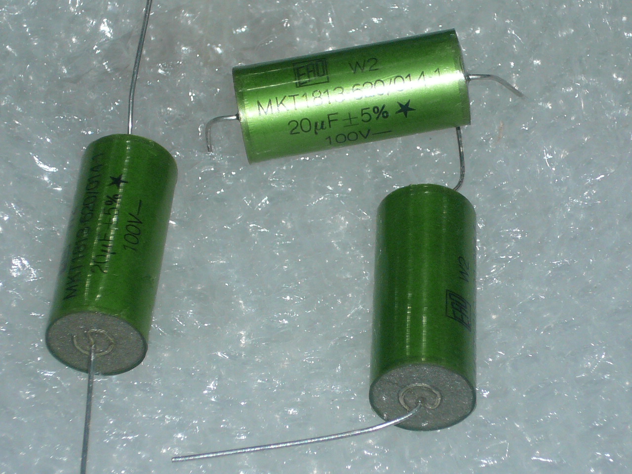 Germany ERO 1813 green Elf capacitor 20UF 100V size 18MM*40MM rare ...