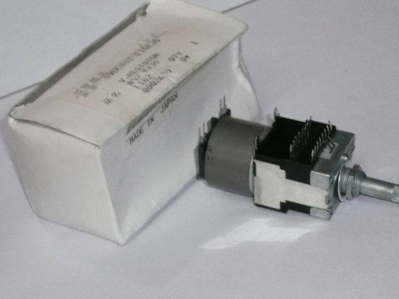 Original box - power amplifier, ALPS potentiometer with motor, 100KX2 ...