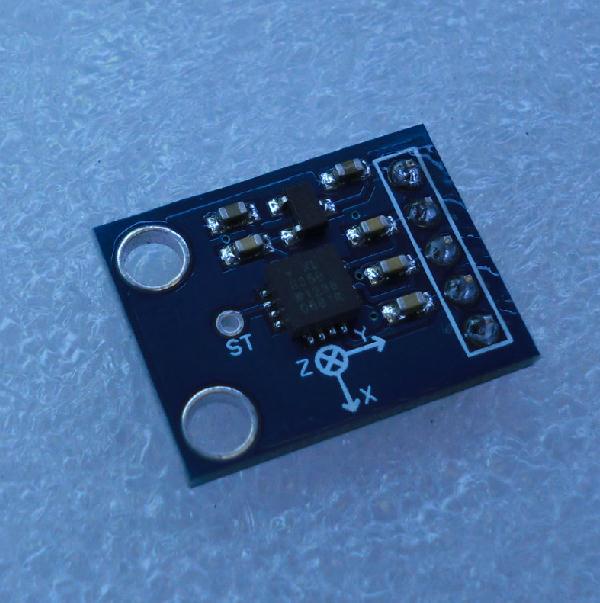Three axis acceleration ADXL335 module AN-ALOG output data sending ...